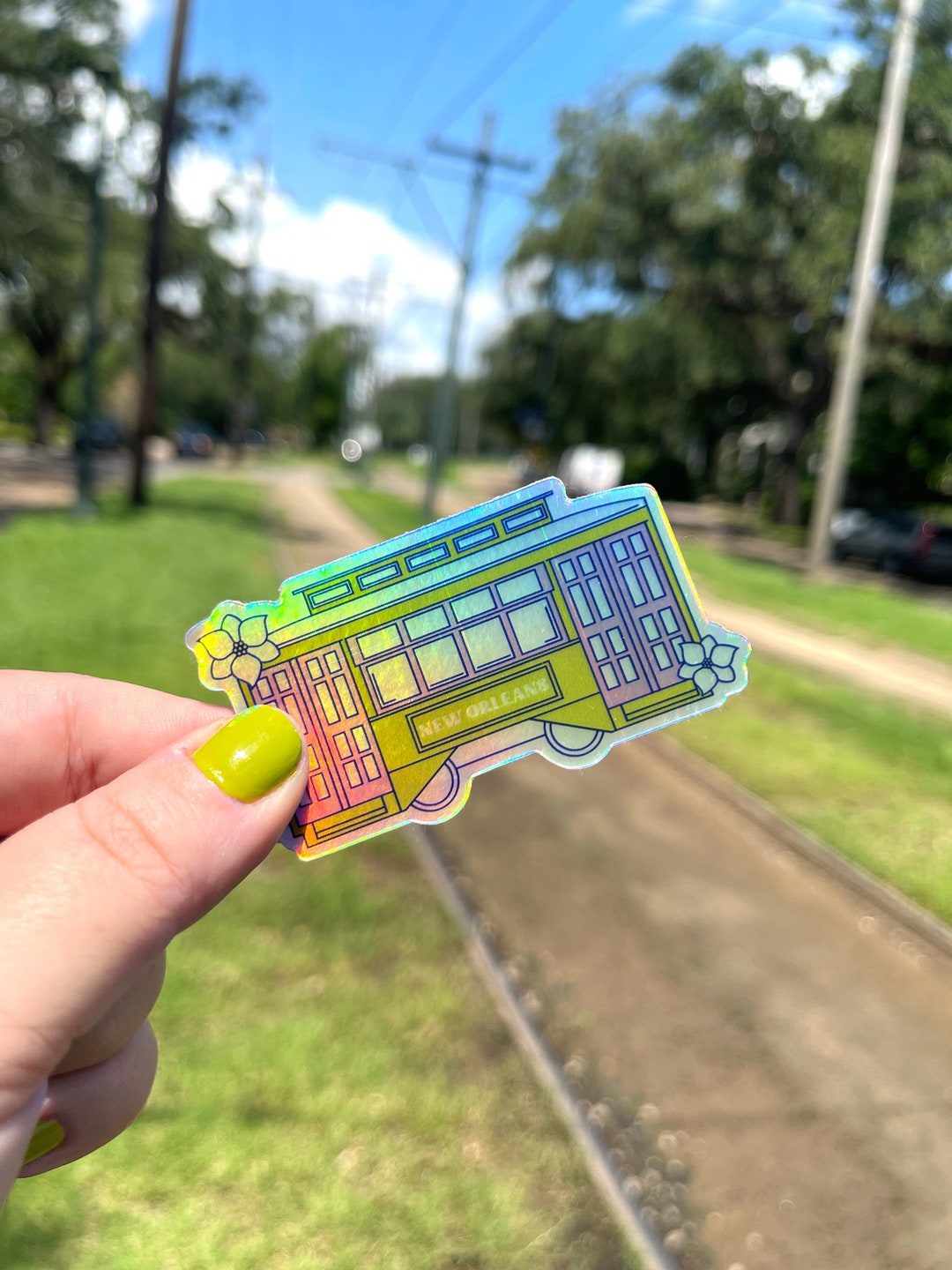 St. Charles Streetcar Sticker // Vinyl Die-cut Sticker // New Orleans ...