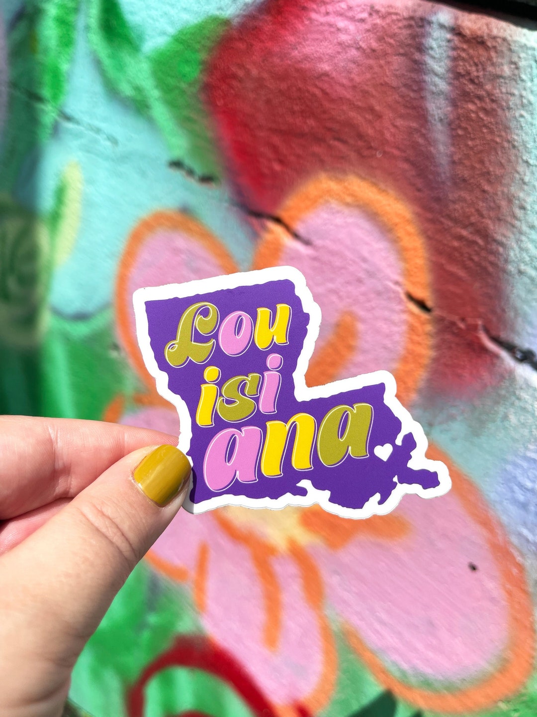 Louisiana State Sticker // Vinyl Die-cut Sticker // Waterproof Sticker ...
