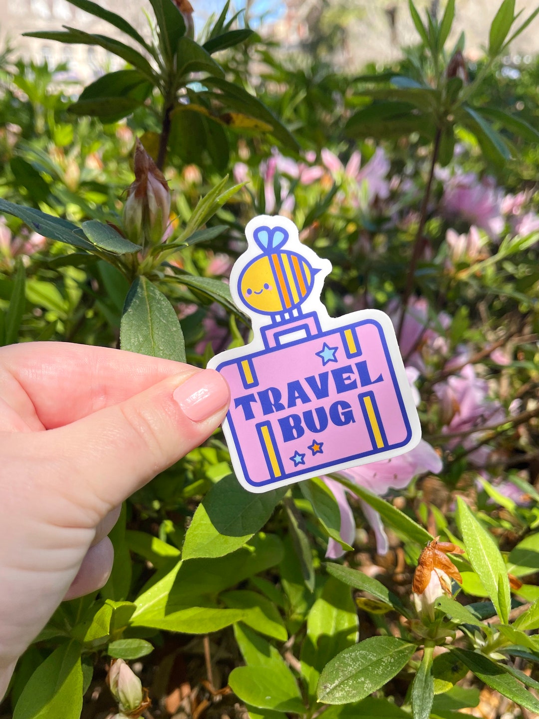 Travel Bug Sticker // Vinyl Die-cut Sticker // Waterproof Sticker ...