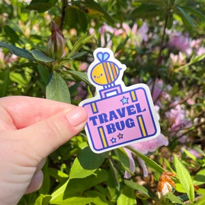 Travel Bug Sticker // Vinyl Die-cut Sticker // Waterproof Sticker ...