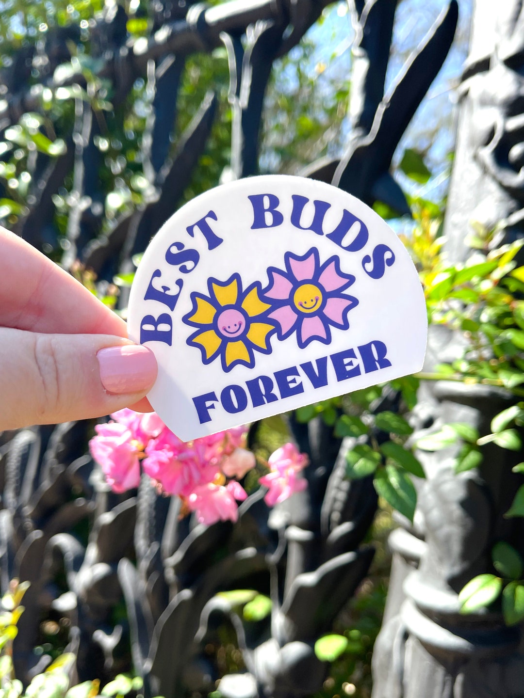 Best Buds Forever Sticker // Vinyl Die-cut Sticker // Scrapbook Sticker ...