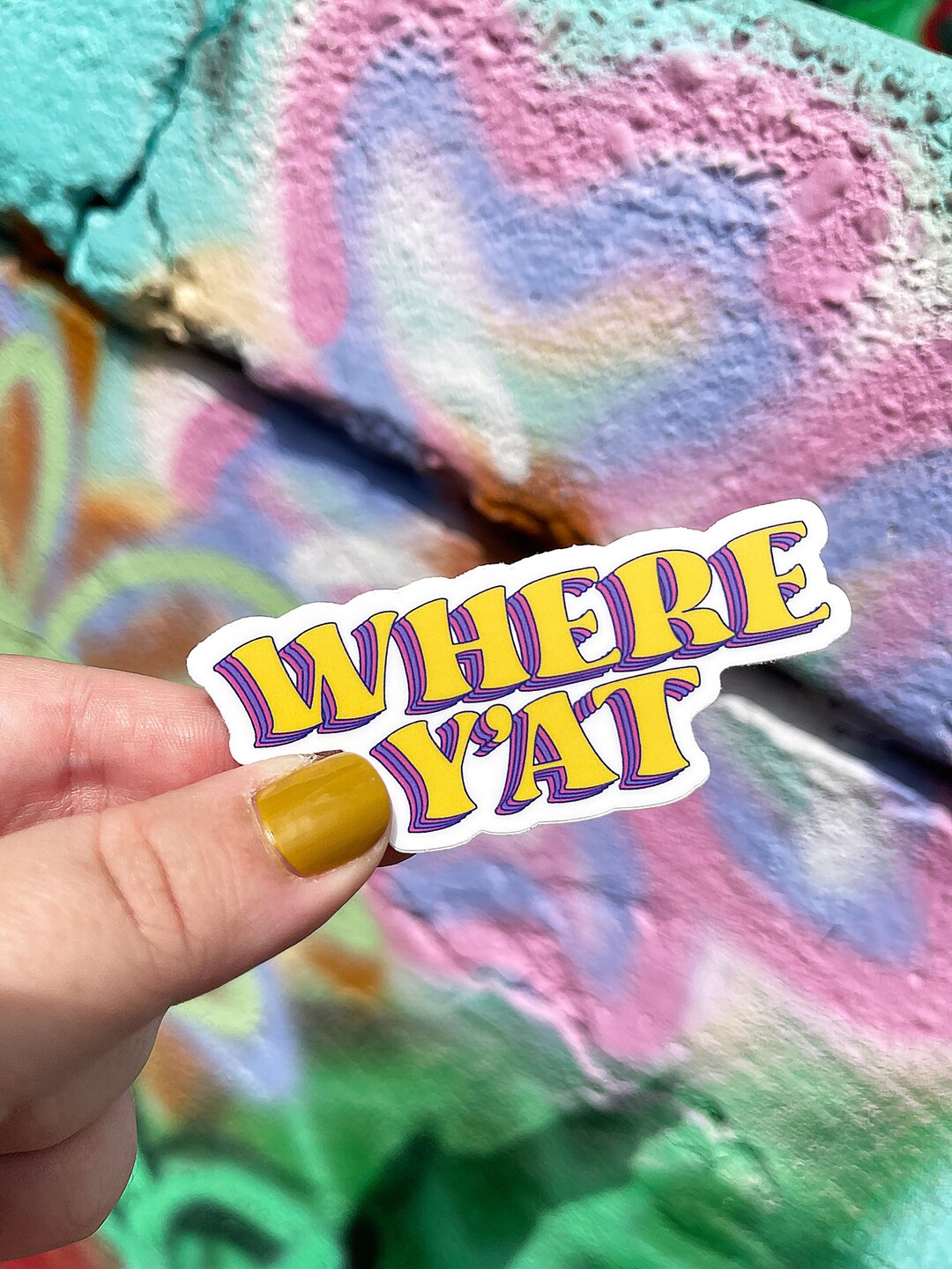 Where Y'at Sticker // Vinyl Die-cut Sticker // Waterproof Sticker ...