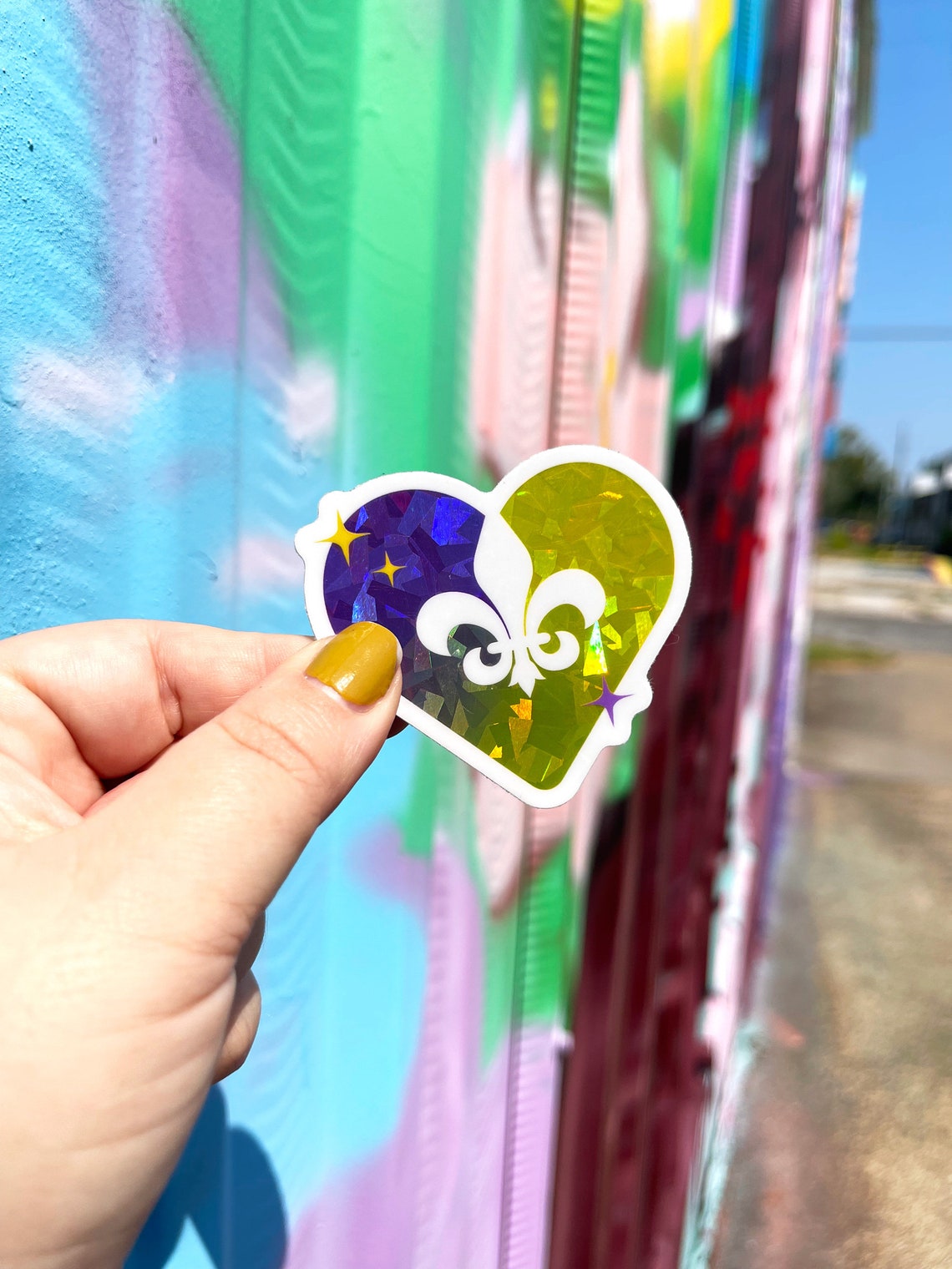 New Orleans Heart Sticker // Vinyl Die-cut Sticker // Scrapbook Sticker ...
