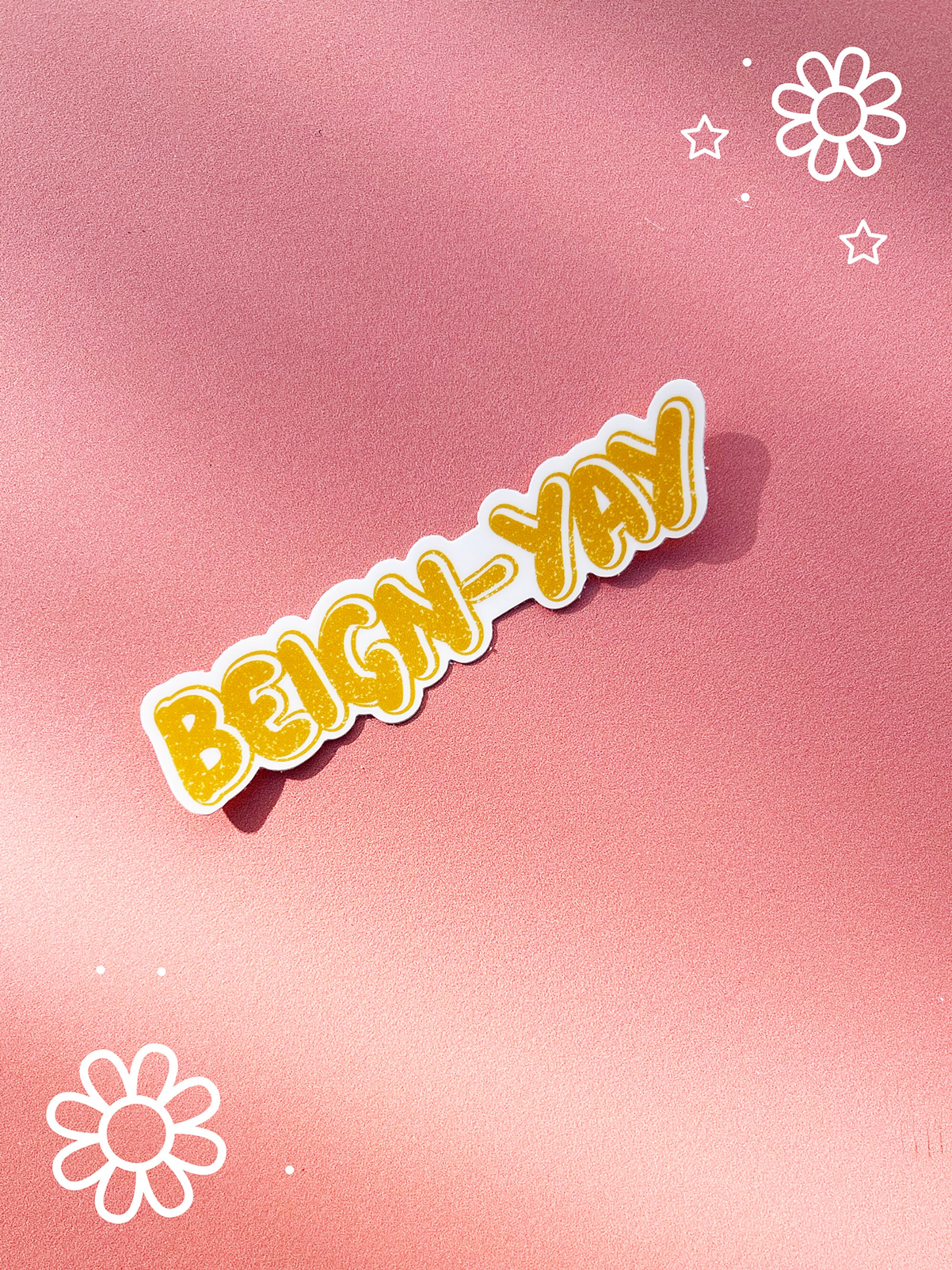 Beign-yay Sticker | New Orleans Beignet Pun, Waterproof Vinyl Decal - Etsy