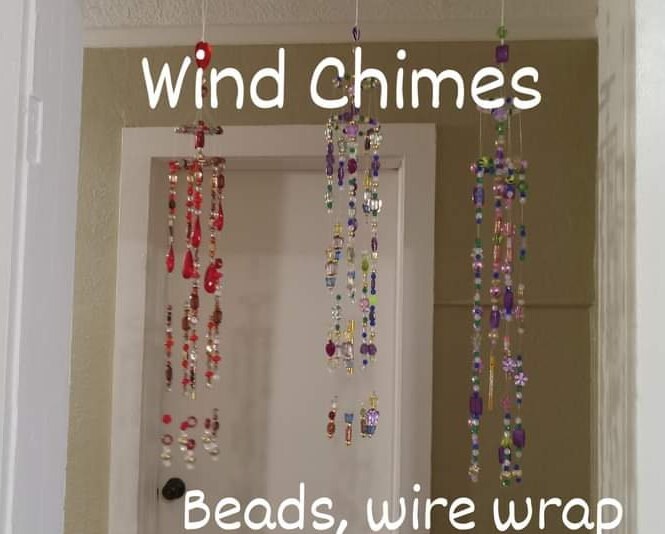 Home Decor Wind Chimes 6 String Design Acrylic Beads, Metal Design ...