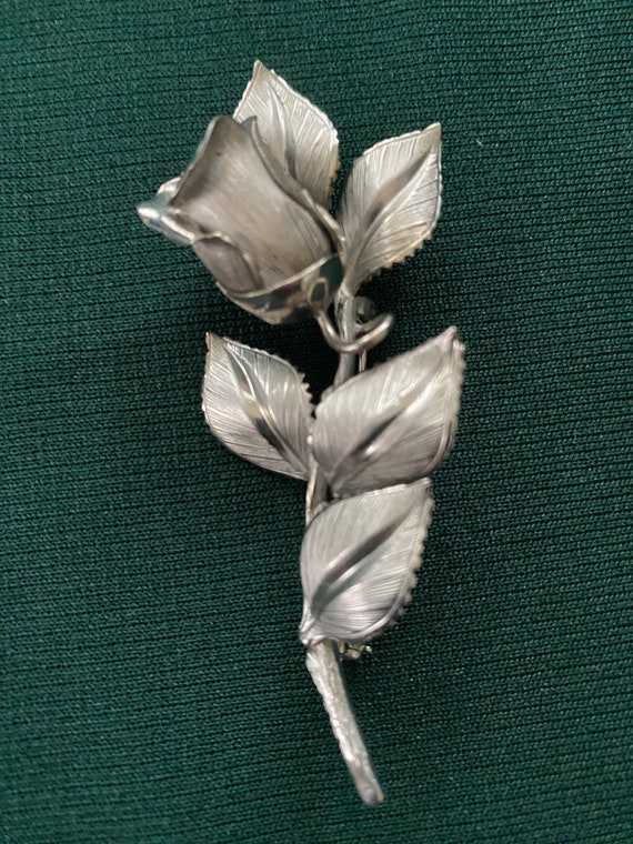 vintage giovanni rose brooch - Gem