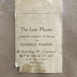 The Lute Players by Maxfield Parrish - Etsy