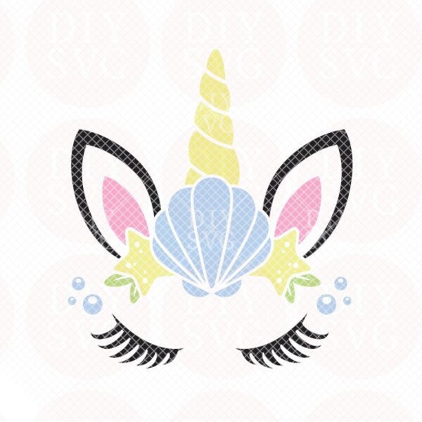 Unicorn and Mermaid Svg - Etsy