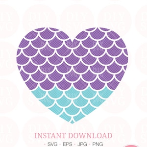 Mermaid Heart | Mermaid Heart Svg | Mermaid at Heart | Mermaid Tattoo ...