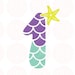 Mermaid Number Svg Mermaid Pattern Svg Mermaid Svg Number 1 Svg Mermaid ...
