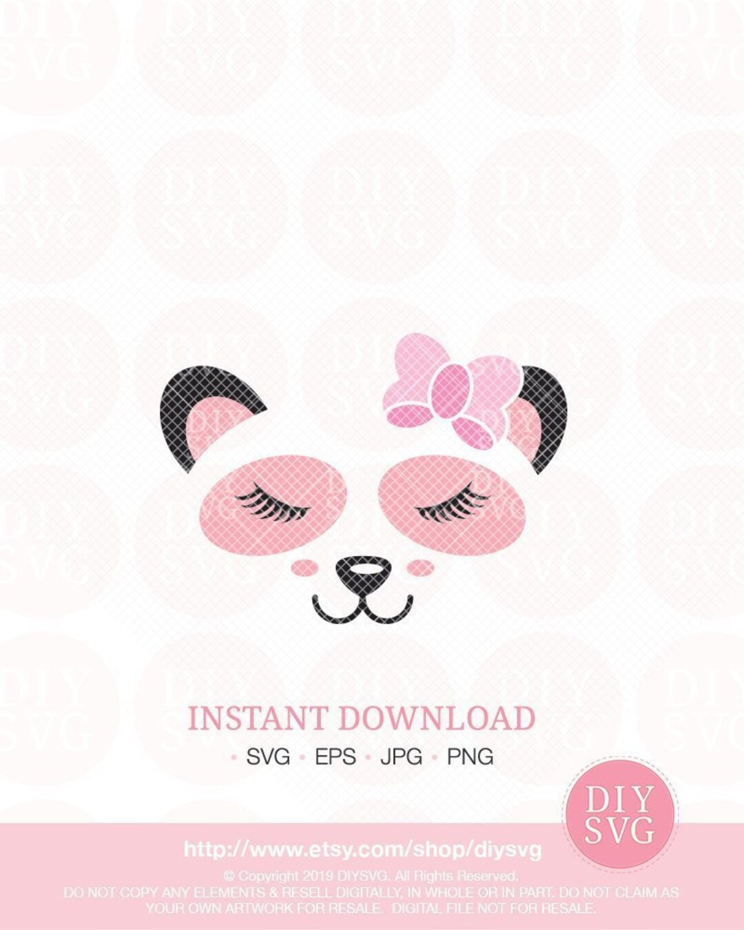 Panda Svg, Panda Face Svg, Panda Head Svg, Panda Clip Art, Cute Panda ...