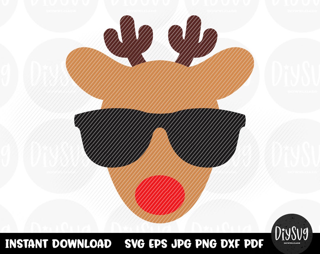 Linda cara de reno, reno svg, navidad svg, camisa de navidad, camisa de ...