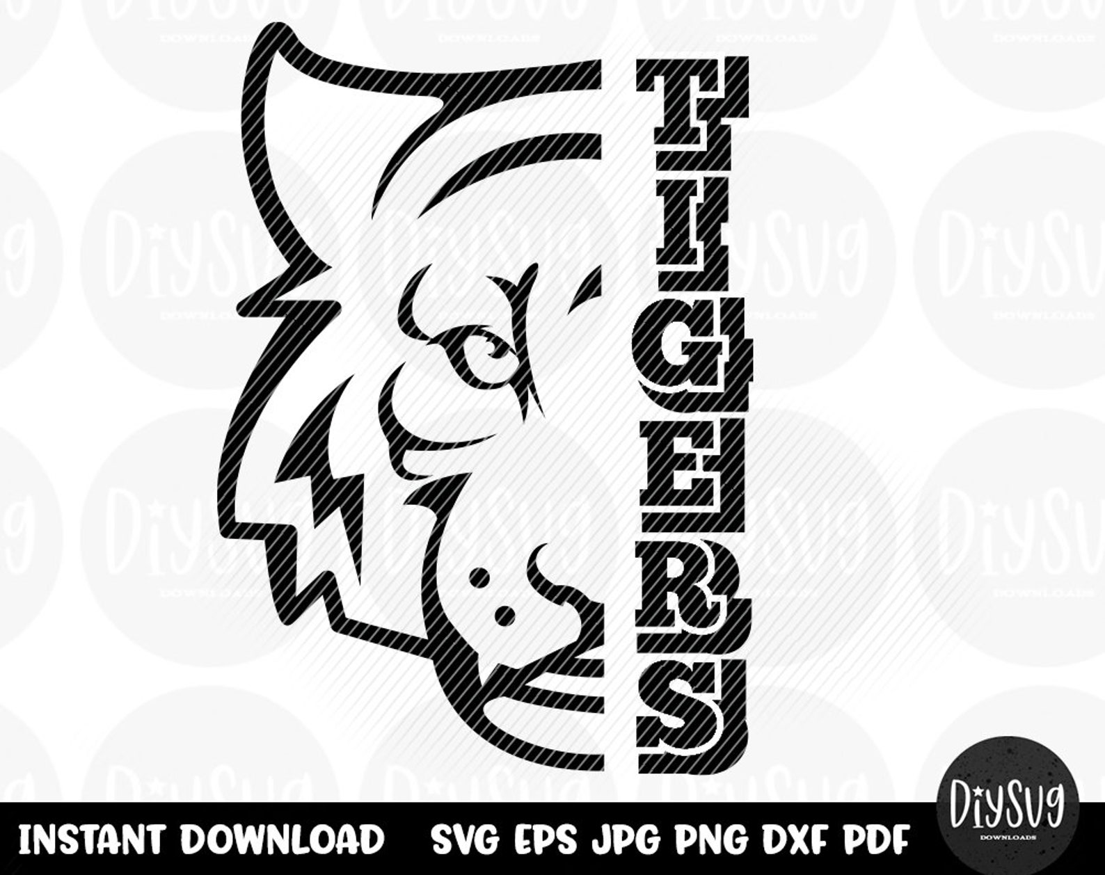 Go Tigers, Tigers Svg, Tigers Team Svg, Football Svg, Tiger Paw ...