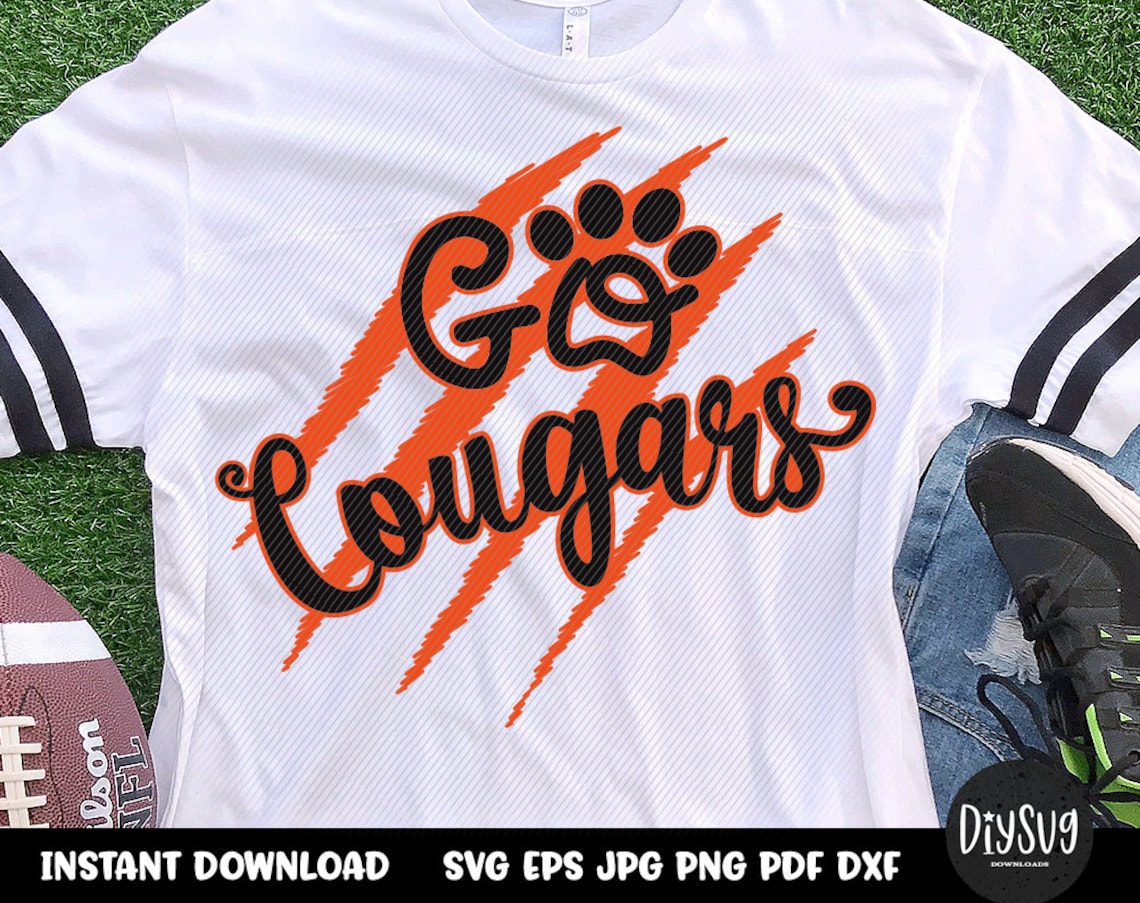 Go Cougars Cougars Svg Cougars Team Svg Football Svg - Etsy