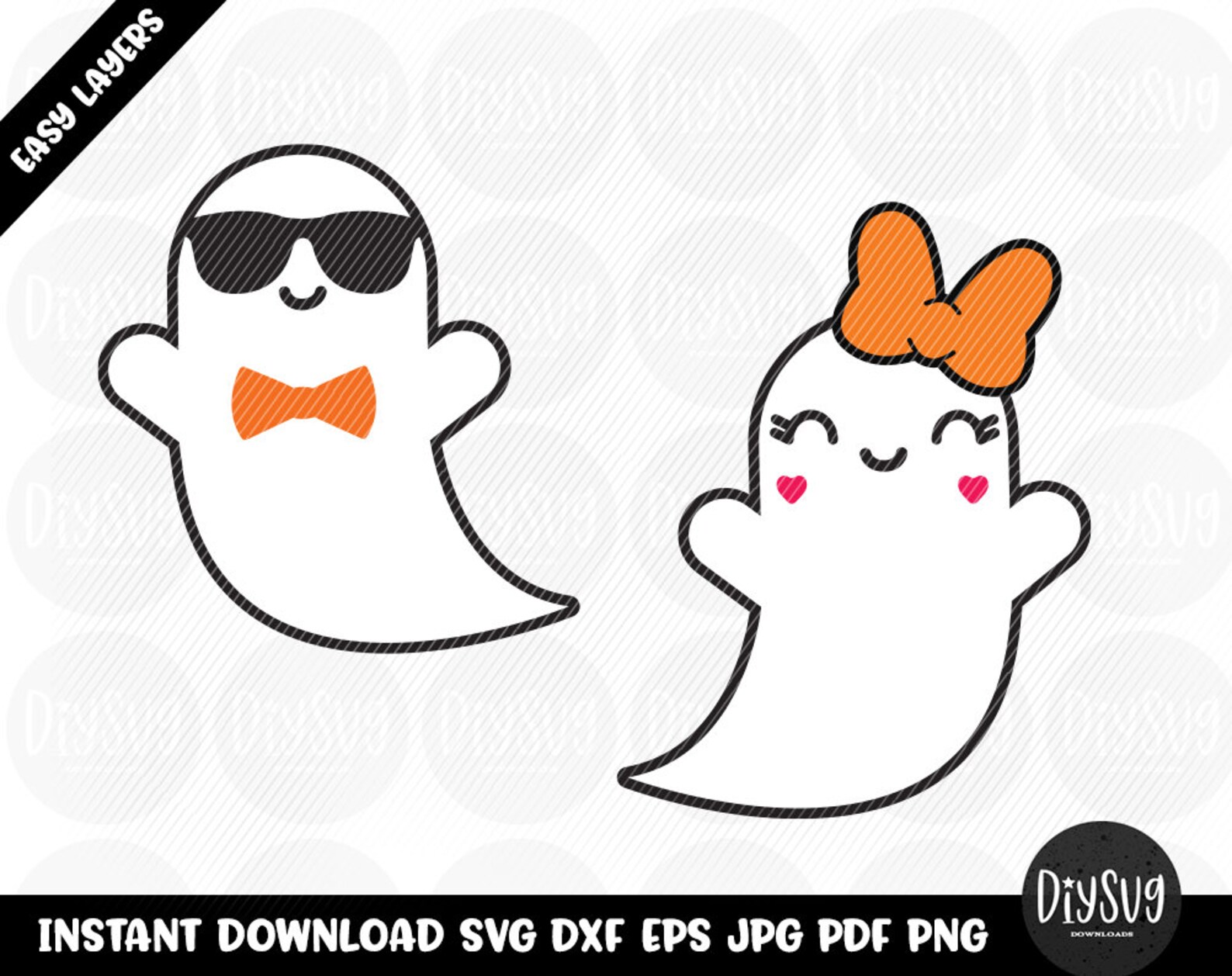 Spooky Svg Halloween Svg Ghost Svg Cute Ghost Halloween | Etsy
