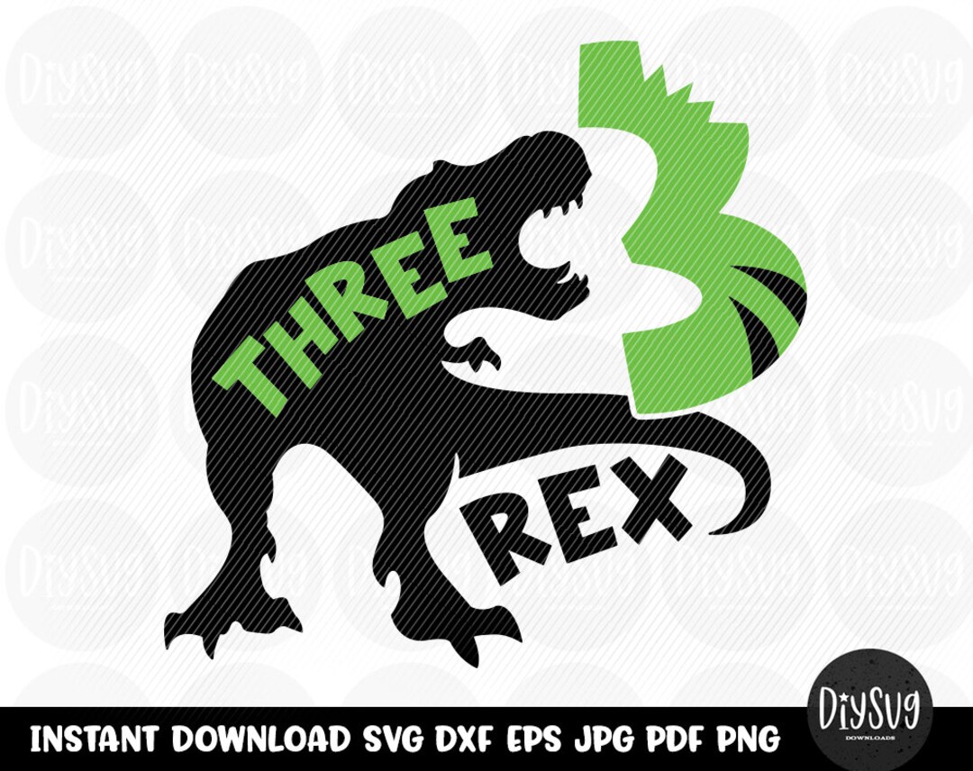 Three Rex, Birthday Svg, 3rd Birthday, Dinosaur Svg, Dinosaur, Kids ...
