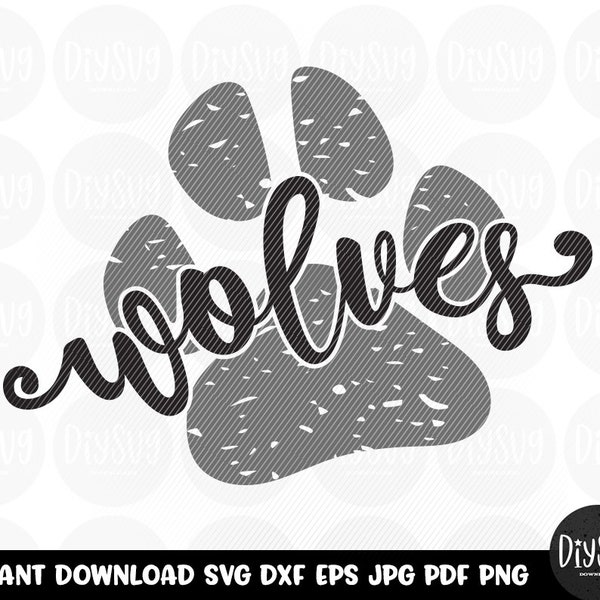 Wolf Paw Print - Etsy