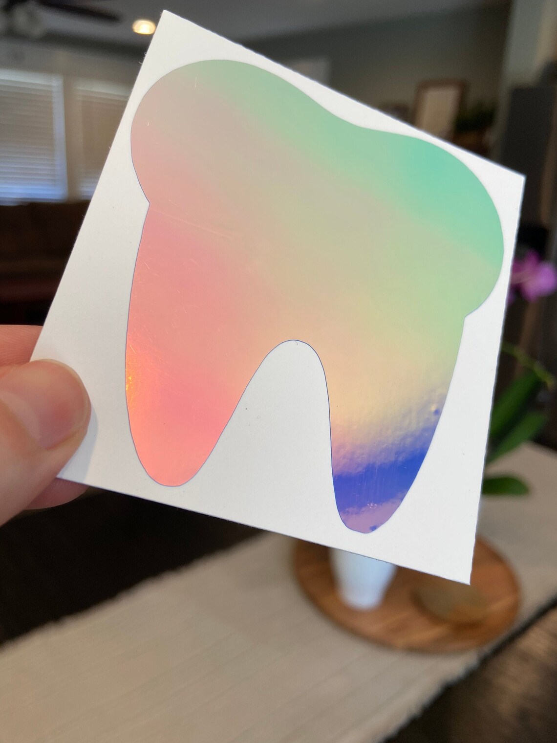 Holographic Vinyl Tooth Sticker Removable Dental | Etsy
