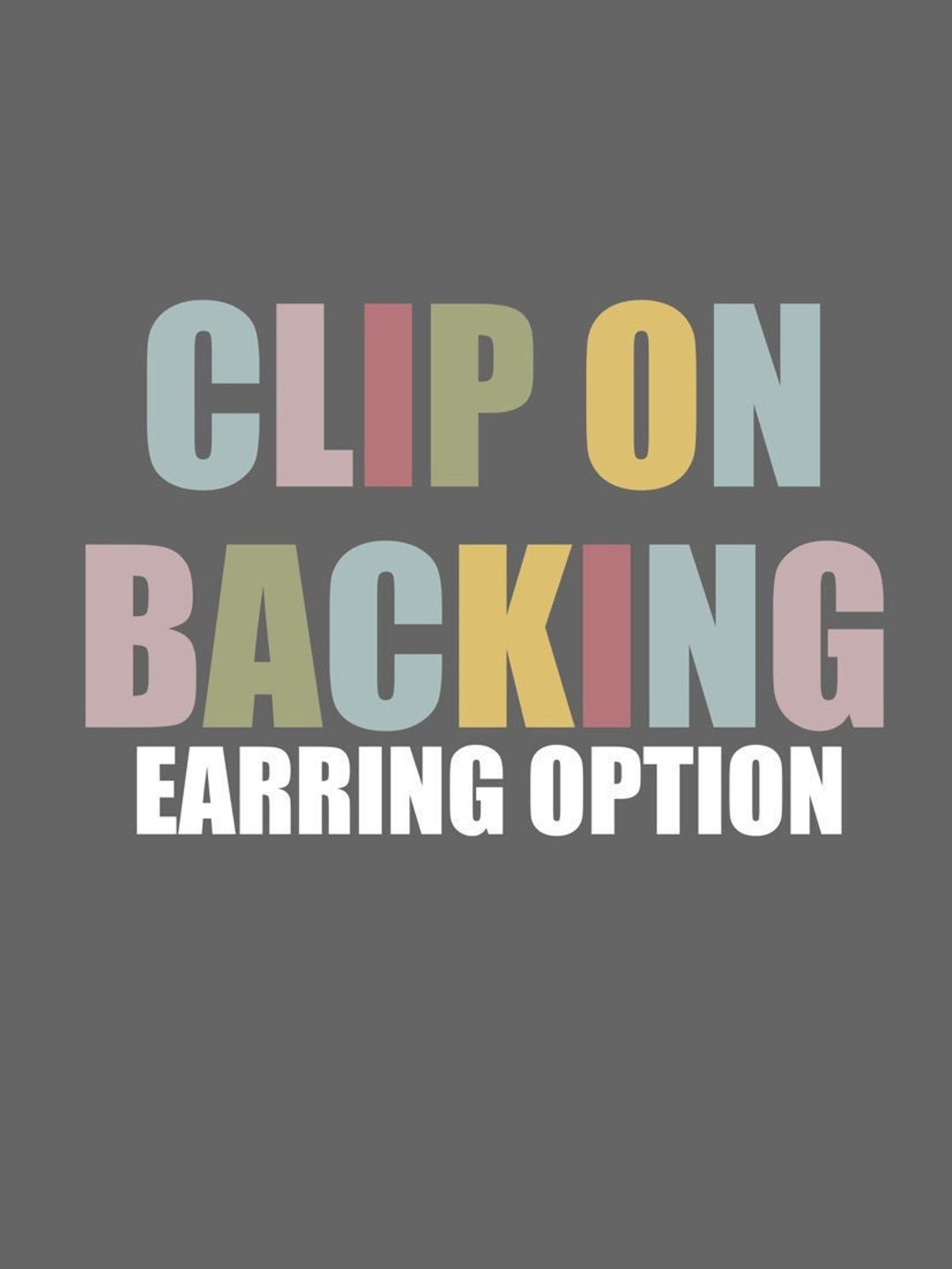 Clip on Backing Earring Add On - Etsy