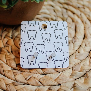 LEOPARD Tooth Earrings Single Set Dental Hygienist, Dental Assistant ...