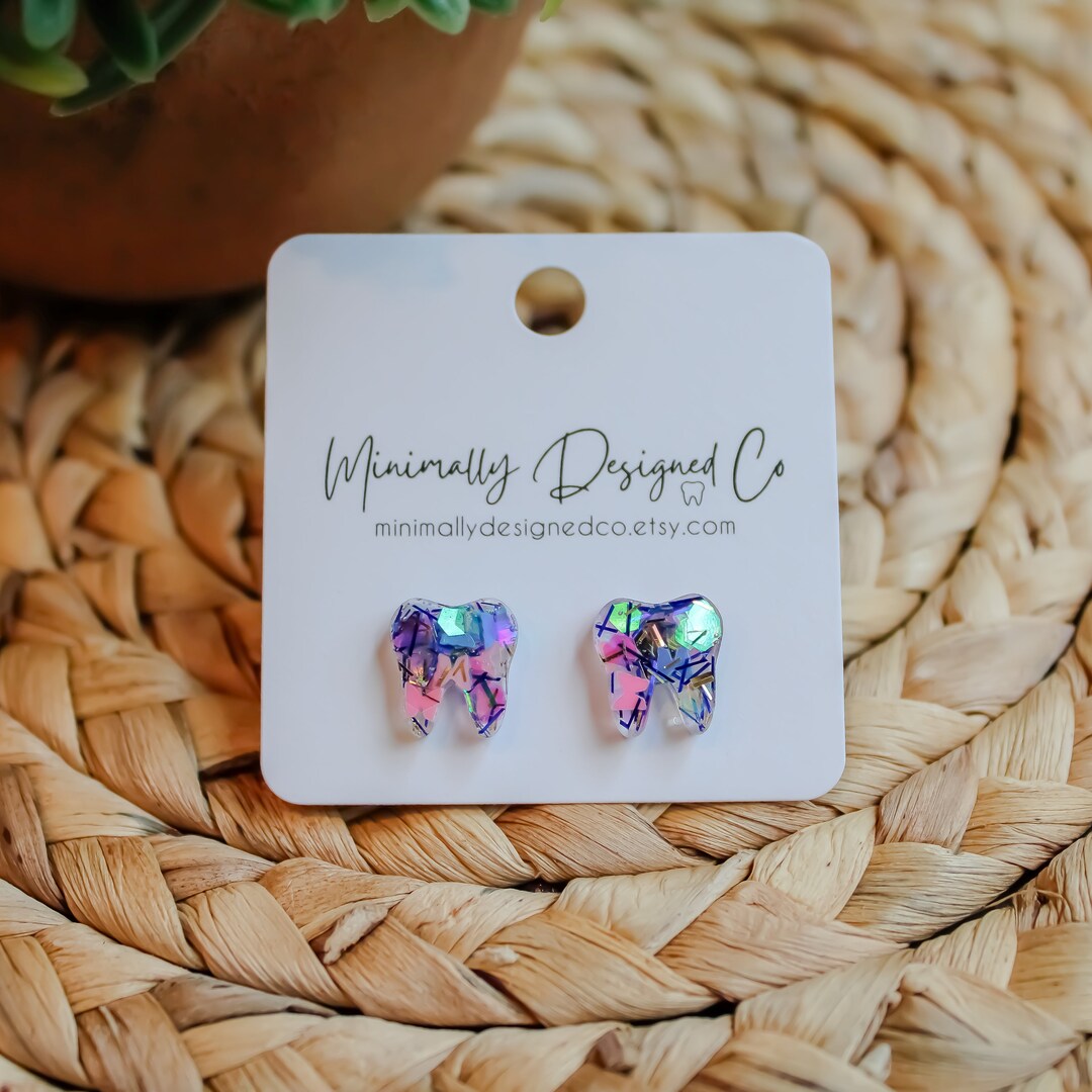 BUTTERFLY BLISS Tooth Earrings Single Set Dental Hygienist, Dental ...
