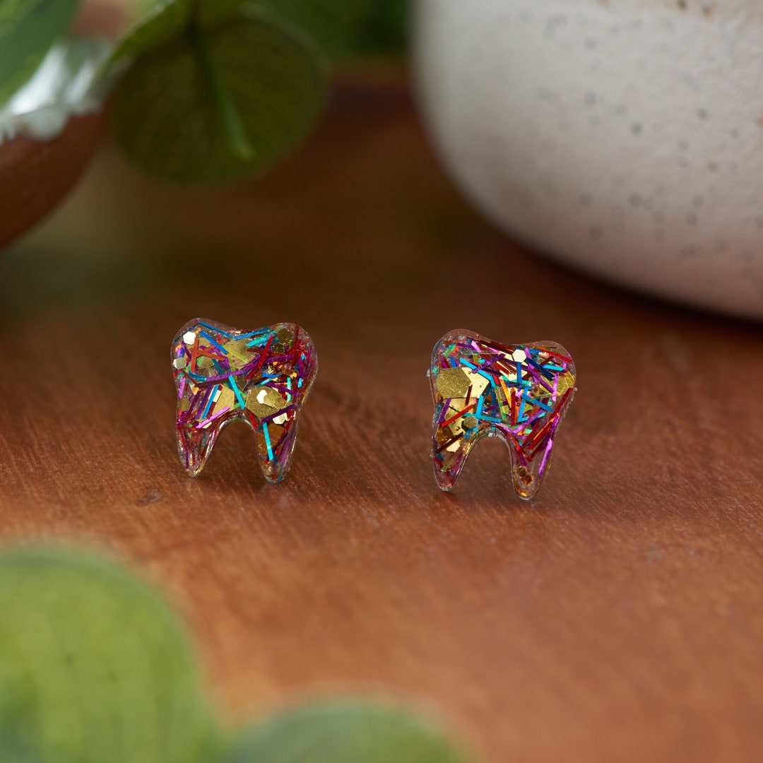 SURPRISE PARTY | Tooth Earrings | Single Set | Dental Hygienist, Dental ...