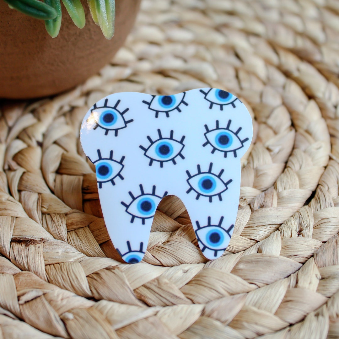 EYEBALLS Tooth Sticker Water Resistant Glossy Dental - Etsy