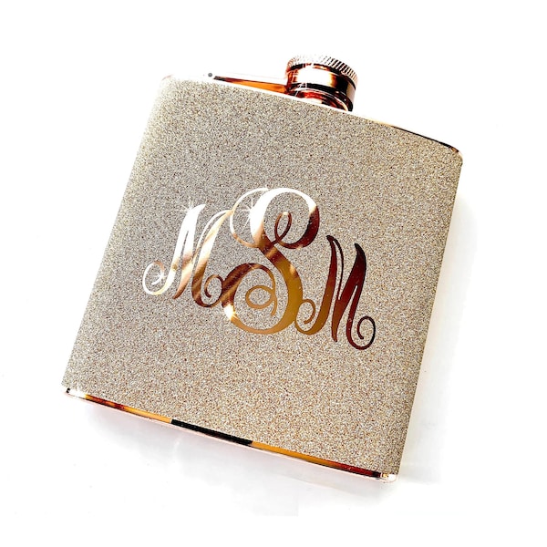 Monogram Flask - Etsy