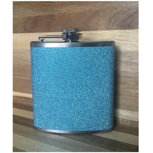 Sparkly Glitter Flask Silver Stainless Steel 6 Oz Liquor Hip Flask ...
