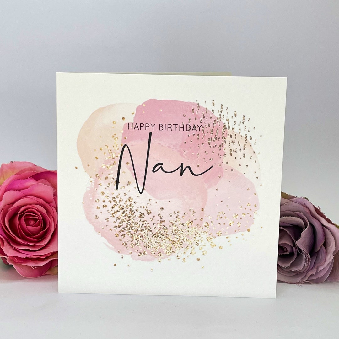 Happy Birthday Nan Card Nan Birthday Card Card for Nan - Etsy UK