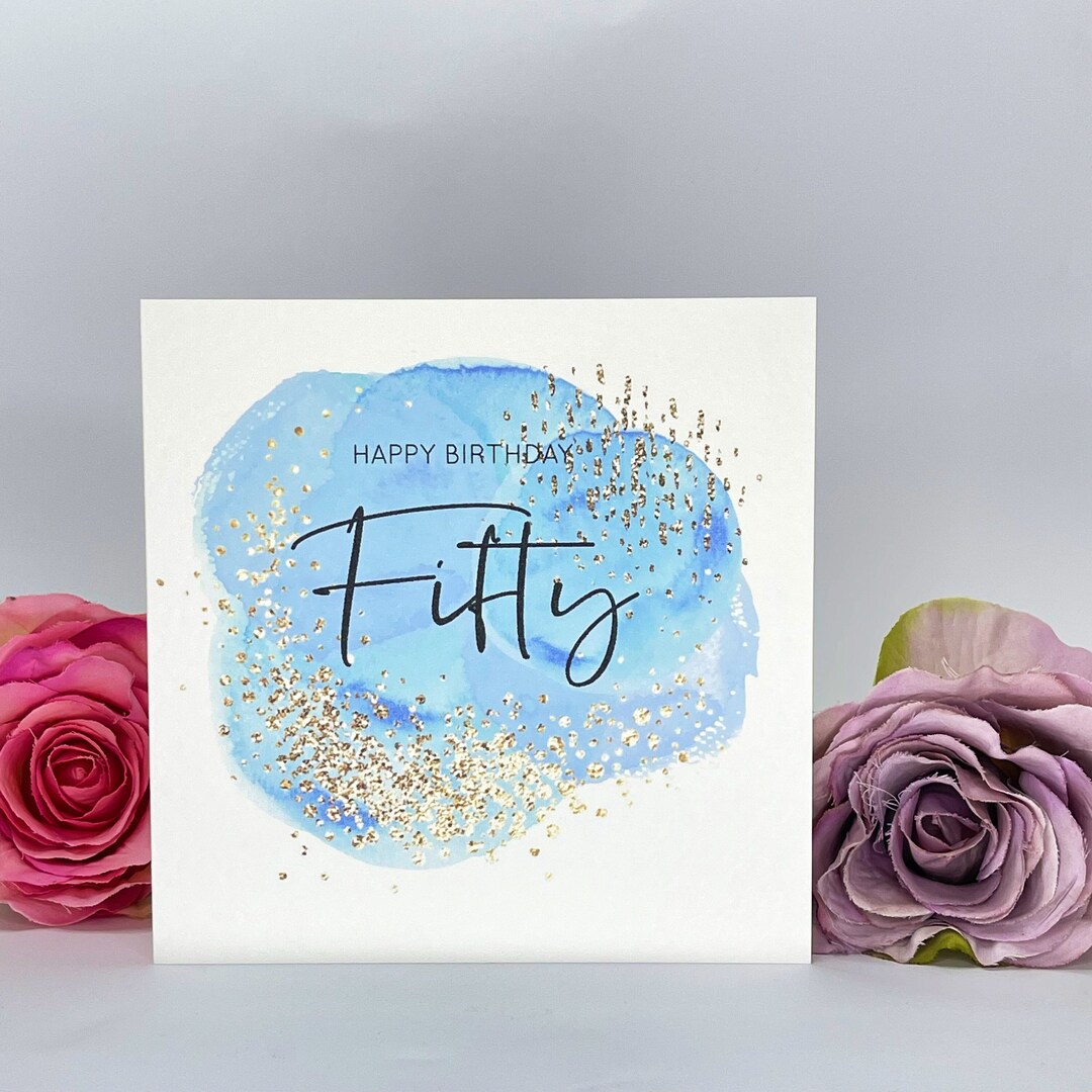 50th Birthday Card Fifty Birthday Card Unisex Birthday - Etsy UK
