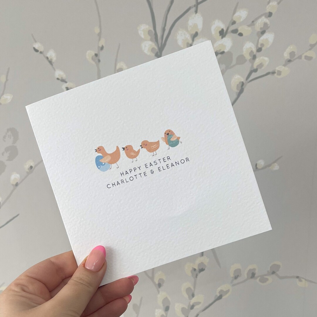 Personalised Happy Easter Chick Card Chick Card Greeting Card Spring ...
