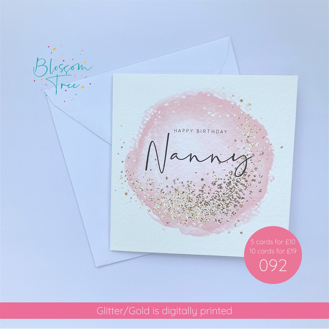 Happy Birthday Nanny Card Nanny Birthday Card Card for - Etsy UK
