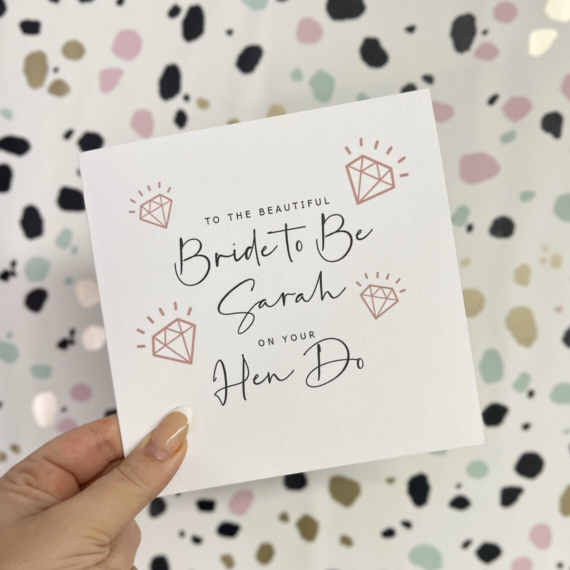 Personalised Hen Do Card | to the Beautiful Bride to Be on Your Hen Do ...
