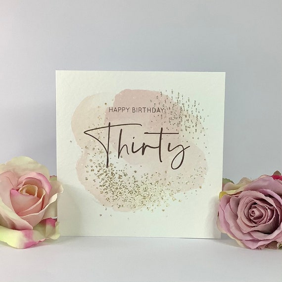 30th Birthday Card Thirty Birthday Card Lady Birthday Card | Etsy