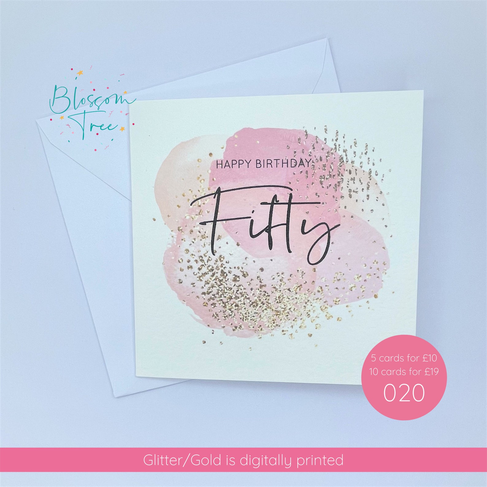 50th Birthday Card Fifty Birthday Card Lady Birthday Card - Etsy UK