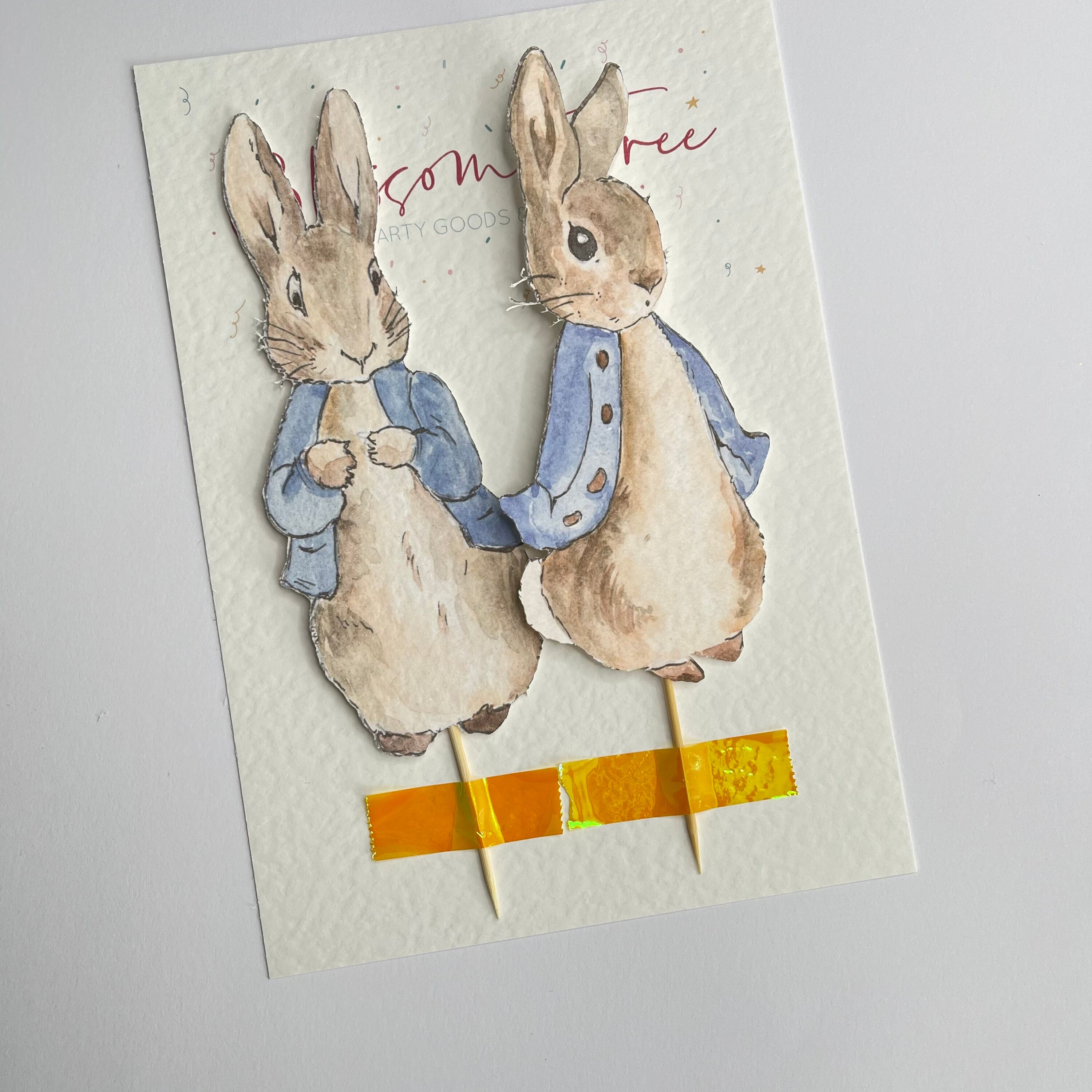 2 Large Peter Rabbit Cake Toppers Cake Topper Baby Shower - Etsy