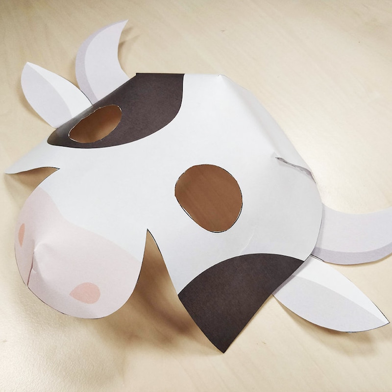 Cow Mask - Etsy