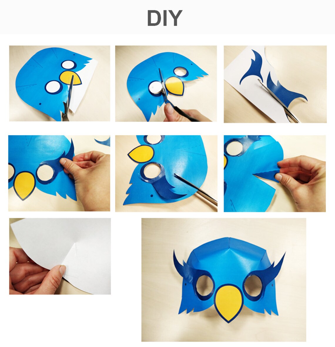 Printable Owl Mask: DIY Costume, Adult & Child Sizes (digital Download ...