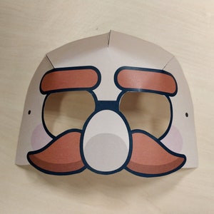 Grandpa Mask Printable: Costume Animal Mask (digital Download) - Etsy