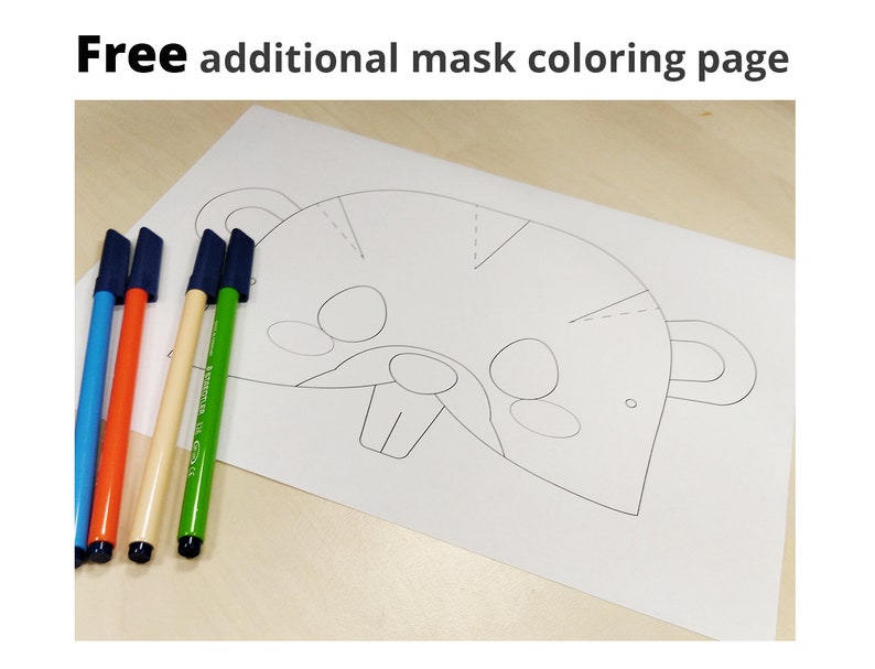 Beaver Mask Printable: DIY Costume, Adult & Child (digital Download ...