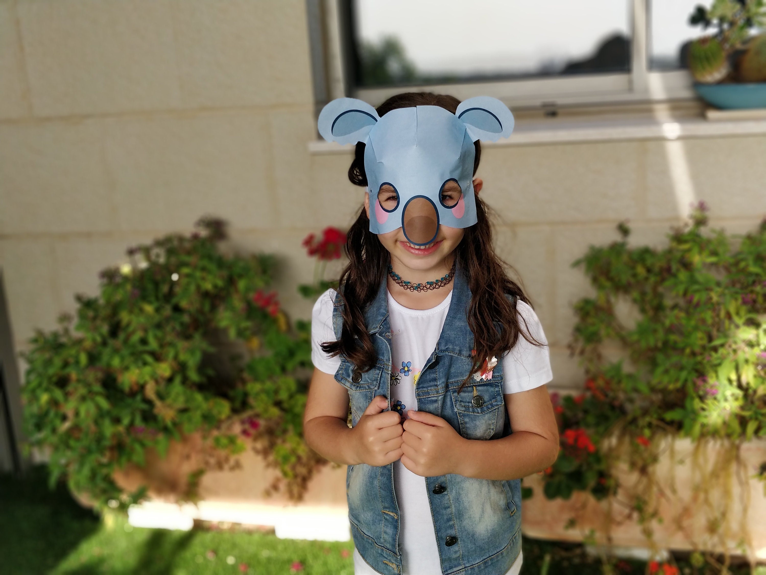 Koala Mask Printable Koala Costume Animal Mask Grey Halloween - Etsy