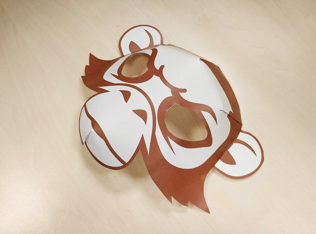 Monkey Mask Printable Ape Costume Safari Animal Mask - Etsy