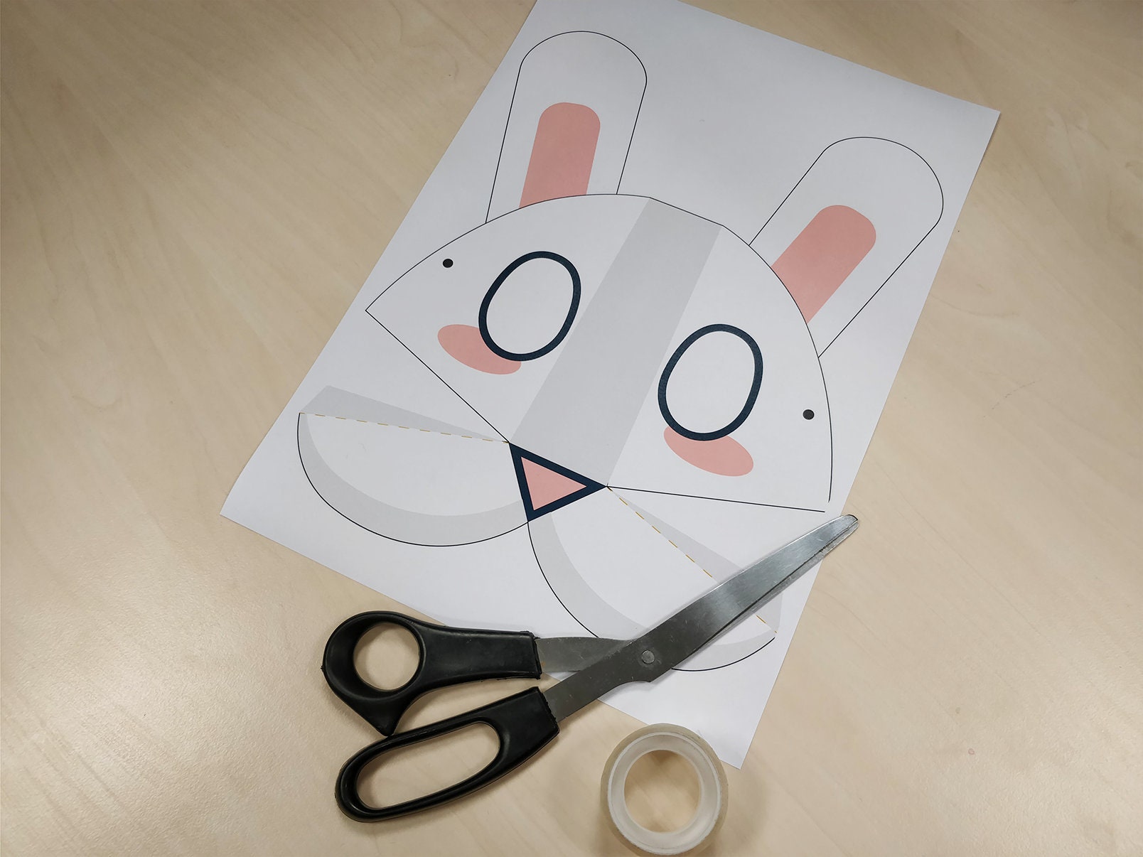 Rabbit Mask Printable Rabbit Costume Animal Mask Halloween - Etsy Israel