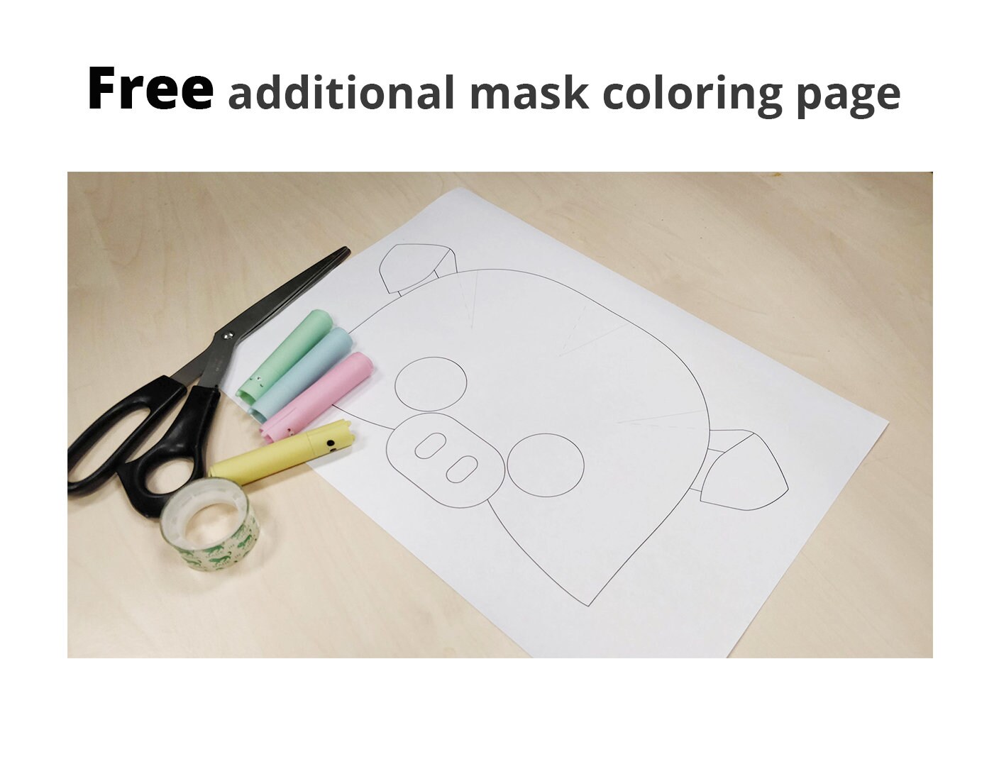 Pig Mask Printable Pig Costume Farm Animal Mask - Etsy Israel