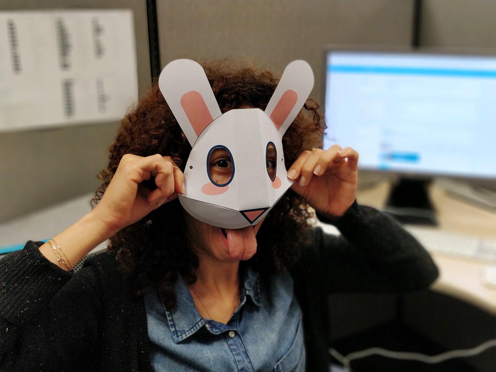 Rabbit Mask Printable Rabbit Costume Animal Mask Halloween - Etsy Israel