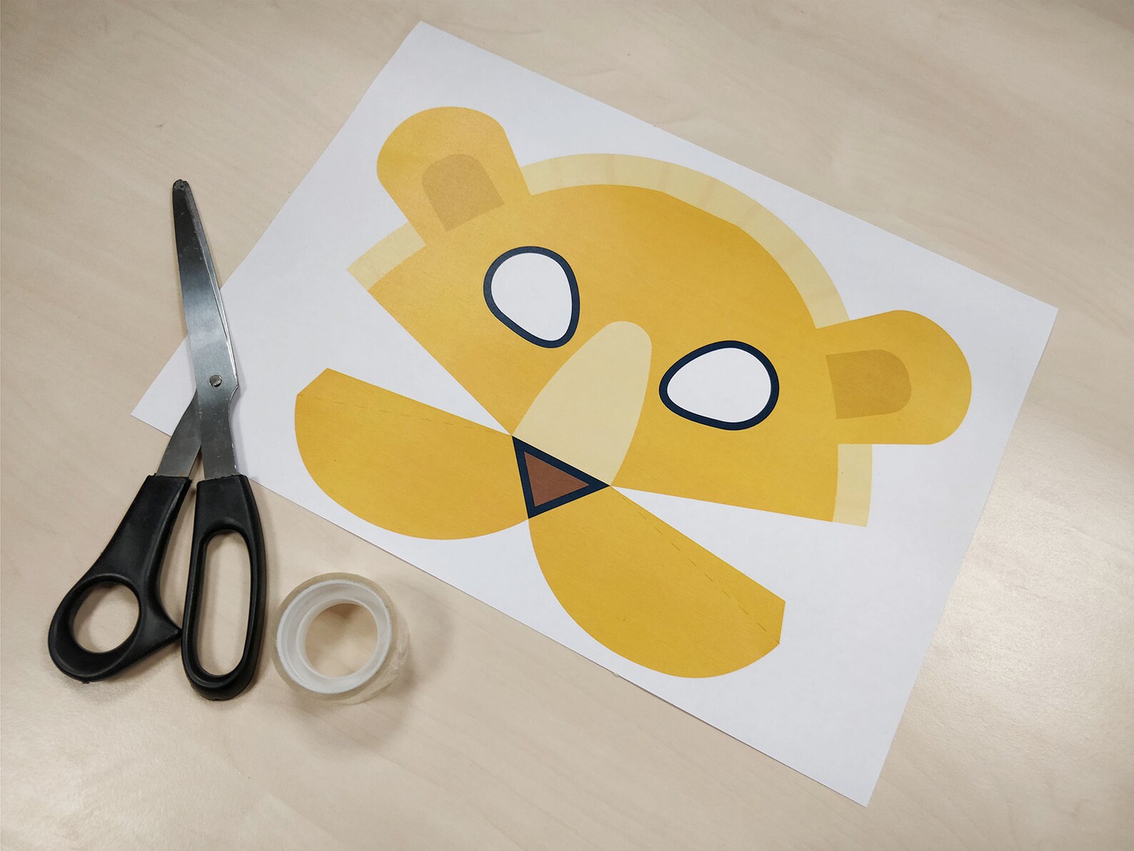 Lion Mask Printable Safari Animal Costume Mask Halloween | Etsy