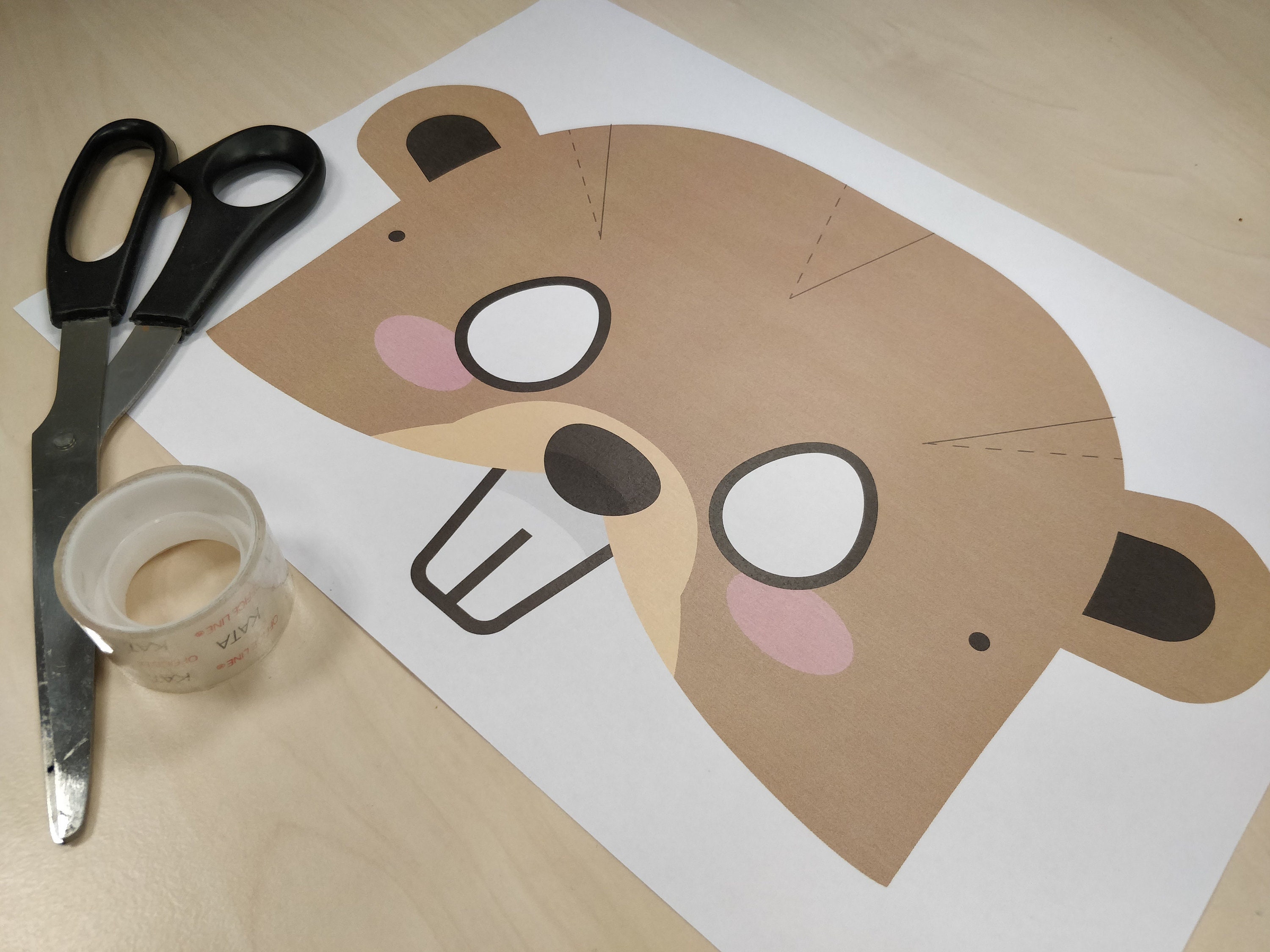 Beaver Mask Printable: DIY Costume, Adult & Child (digital Download) - Etsy
