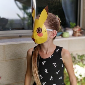 Pikachu Mask Printable: Kids & Adult Costume (digital Download) - Etsy