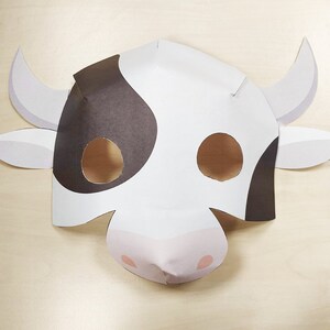 Cow Mask Printable Cow Costume Farm Animal Mask - Etsy